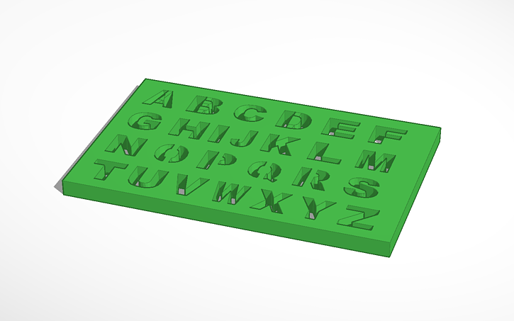 3d Design Abc Stencil Tinkercad