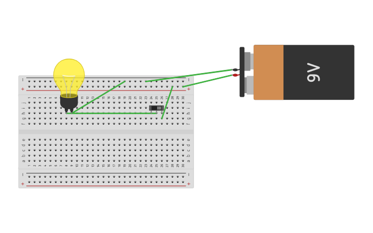 Circuit design protoboard Nico | Tinkercad