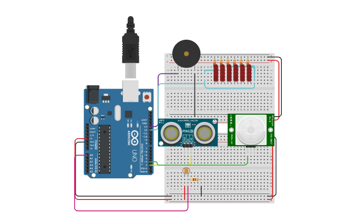 Circuit design Tugas Arduino 15 Okt | Tinkercad