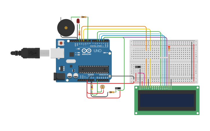 Circuit design Trevoga - Tinkercad