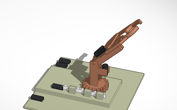 3D design Hydraulic Arm Model - Tinkercad