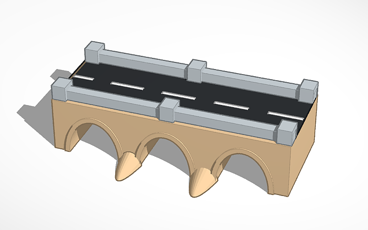 3D design arch bridge - Tinkercad
