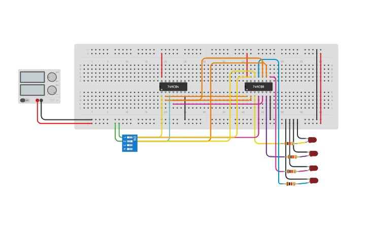 Circuit design Decoder | Tinkercad