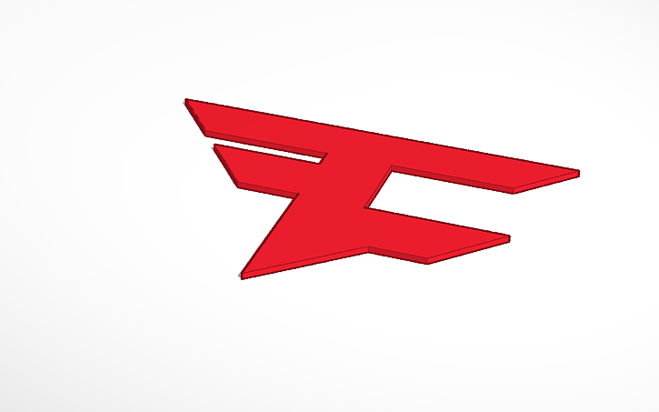 3D design Faze Clan logo - Tinkercad