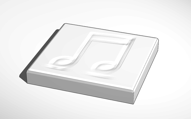 3D design Music Note Coaster | Tinkercad
