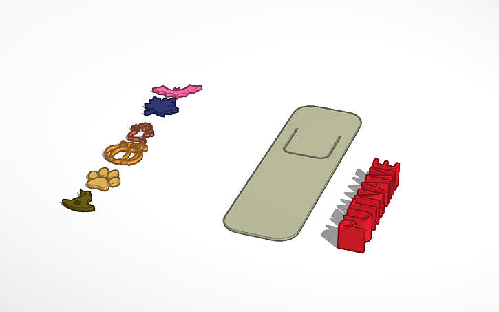 3D design BOOKMARK TEMPLATE - Tinkercad