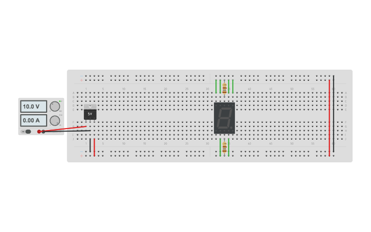 Circuit Design 7 Segment Display Tinkercad