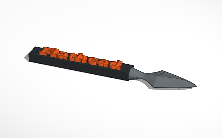 3D design flathead keychain | Tinkercad