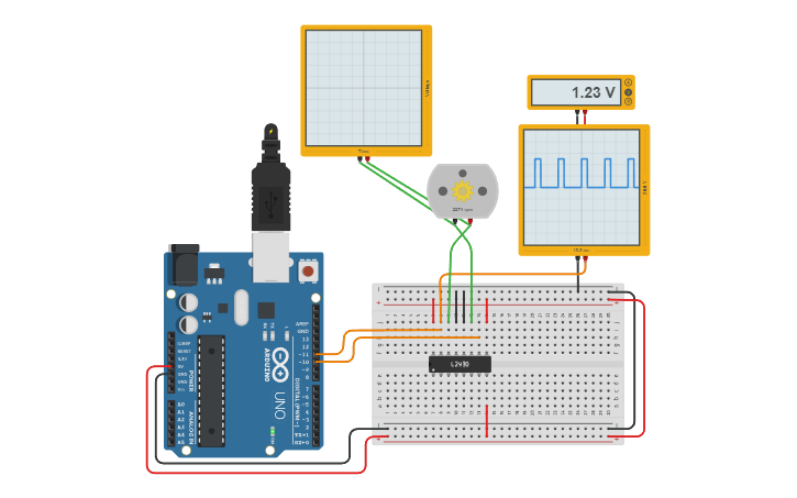 Circuit design Cours I2D- signal MLI Motor DC | Tinkercad