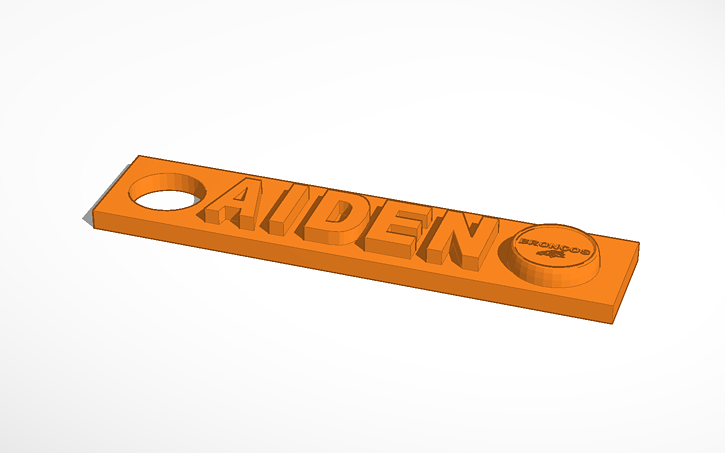 3D design Aiden's Broncos Key Chain | Tinkercad