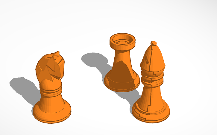 3D design Chess Rook 32x45 - Tinkercad