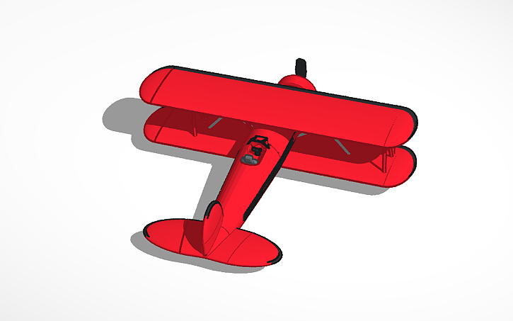 3D design Biplane - Tinkercad