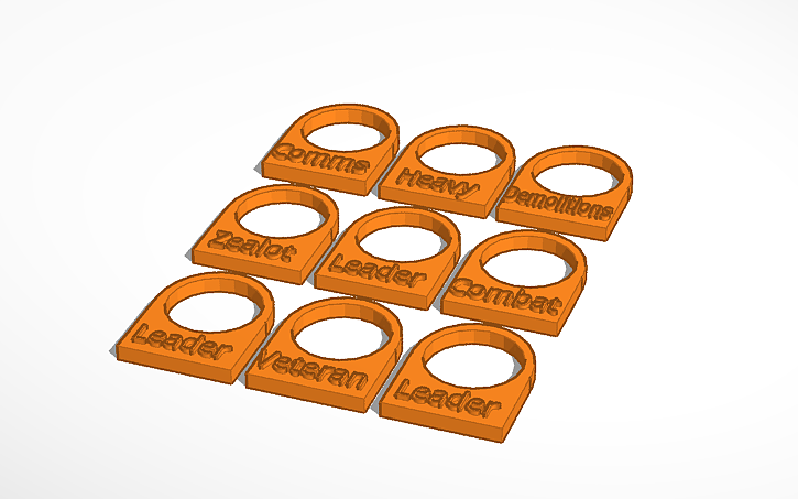 3D design Warhammer Labels - Tinkercad