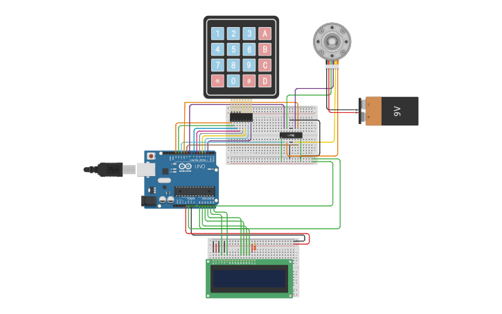 Circuit design Keypad - Tinkercad