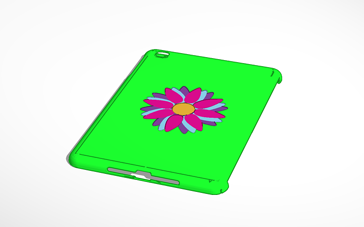 3D design Flower iPad Mini case - Tinkercad
