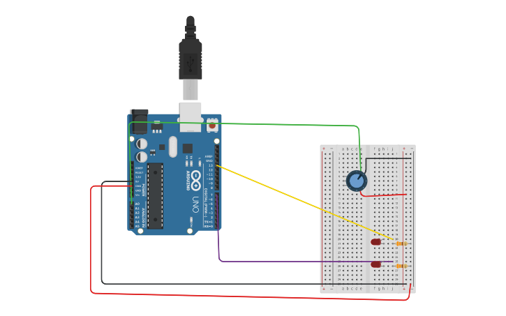 Circuit design Nicole circuito 2 desafío | Tinkercad