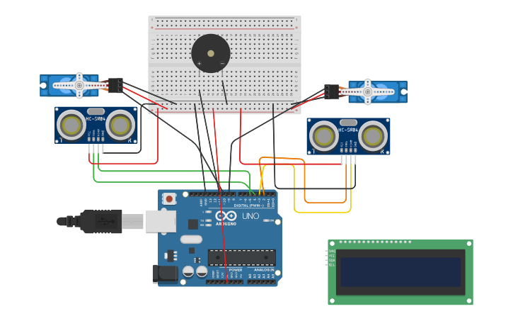 Circuit design Copy of Puerta garaje - Tinkercad