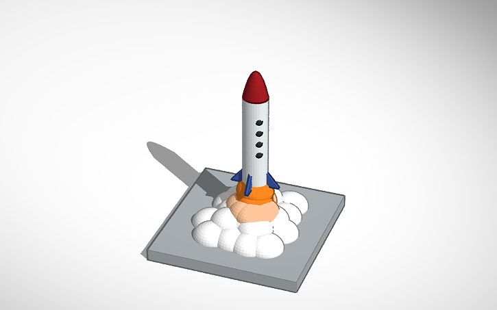 3D design Mini Rocket Launching | Tinkercad