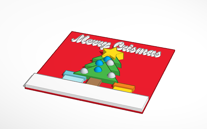 3D design Christmas Card - Tinkercad