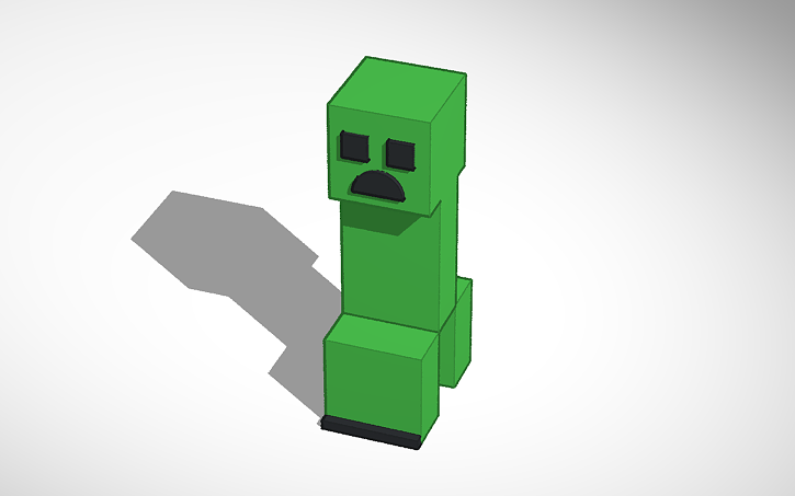 3D design Creeper minecraft | Tinkercad