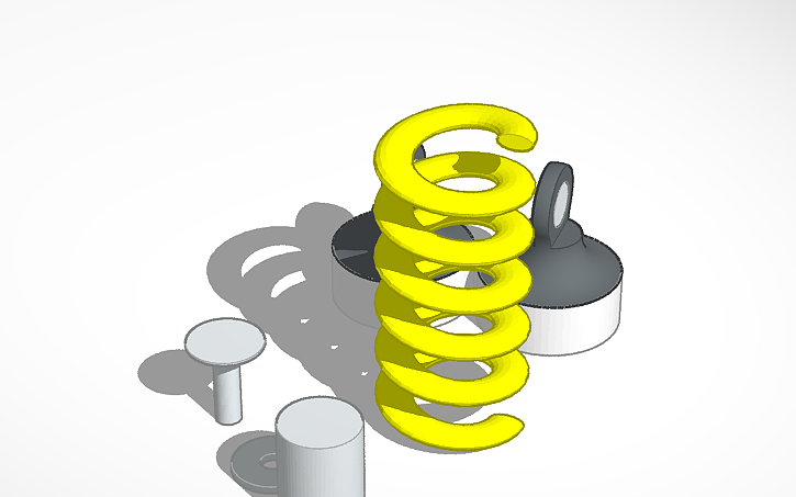 3D design shock absorber parts - Tinkercad