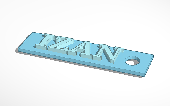 3D design LLave izan | Tinkercad