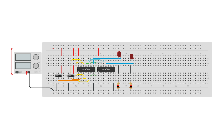 Circuit design Half subtractor using nand gate - Tinkercad