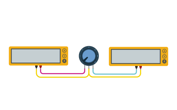 Circuit design Potentiometer with Multimeters Measuring Resistance ...