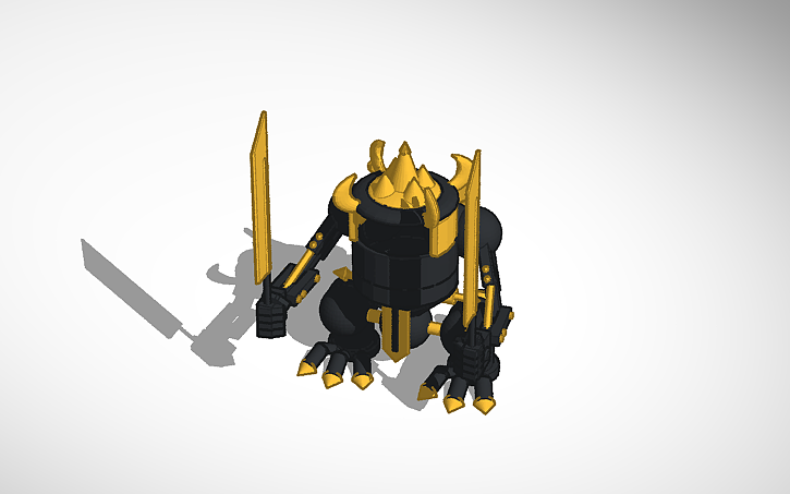 3D design samurai mech suit - Tinkercad