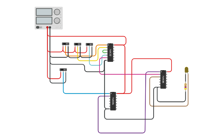Circuit Design Montagem Do Circuito Combinacional Do Elevador Tinkercad