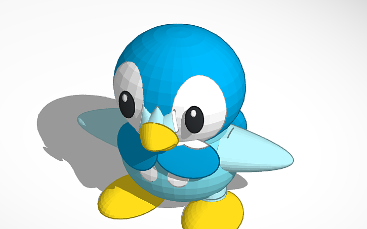 3D design Piplup - Tinkercad
