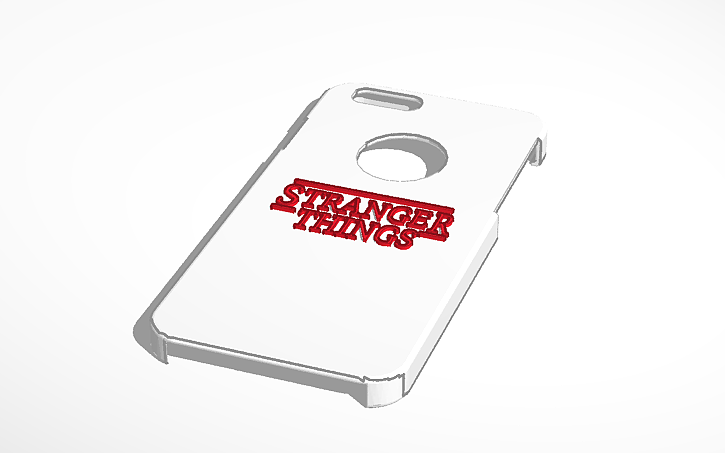 3D design Stranger Things phone case - Tinkercad