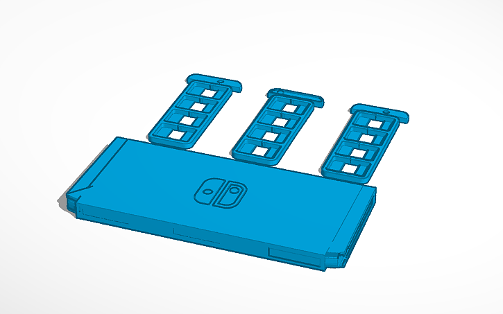 3D design Nintendo Switch game card holder - Tinkercad