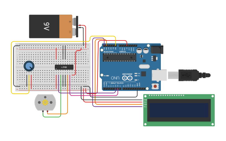 Circuit design Bike Speedometer | Tinkercad