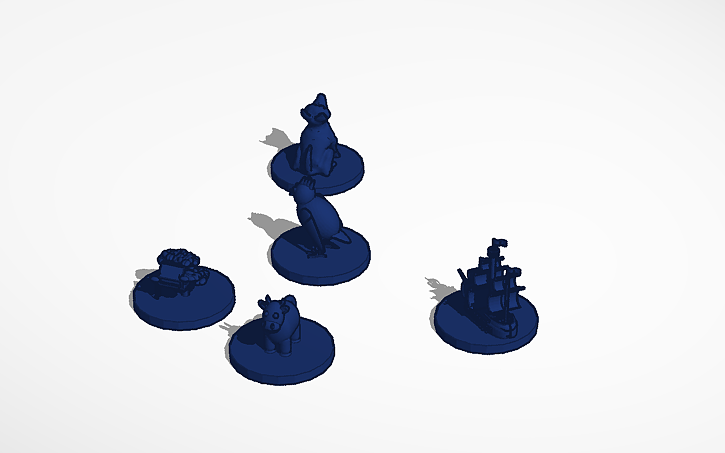 3D design Game pieces - Tinkercad