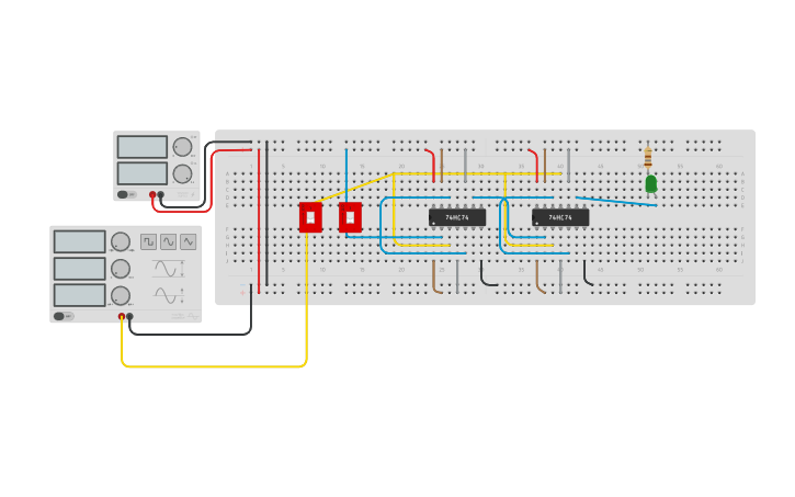 Circuit design SISO BY GROUP 8(Abhirup Chakraborty 1905102) - Tinkercad Circuit design SISO BY GROUP 8(Abhirup Chakraborty 1905102) - Tinkercad