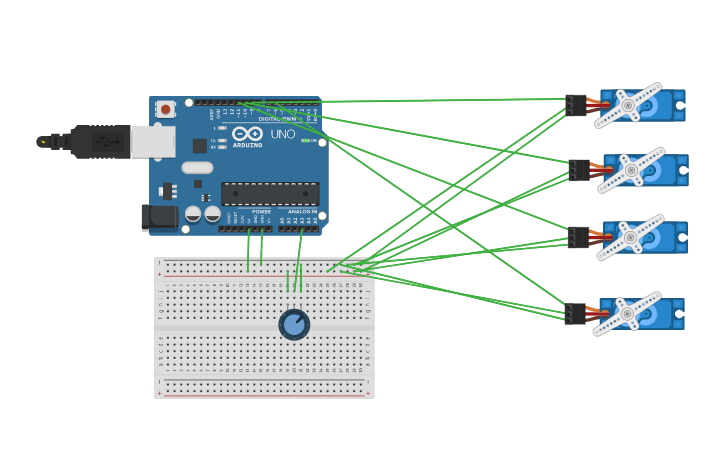 Circuit Design Lab 12 3 Control Servo With Potertiometer Tinkercad