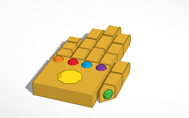 3D design Infinity Gauntlet | Tinkercad
