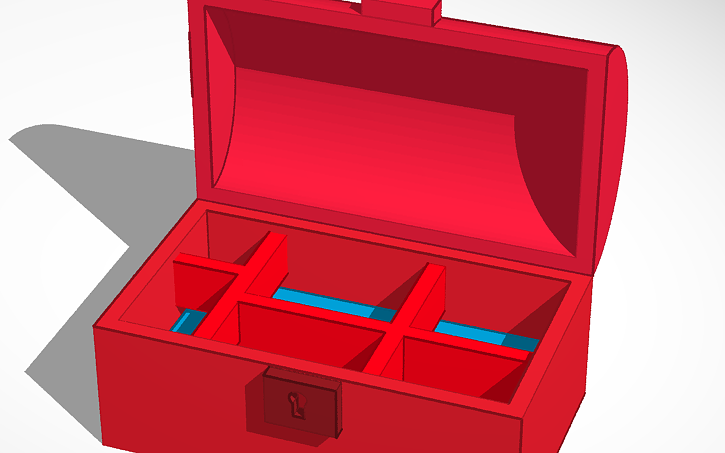 3D design Jewelery Treasure Chest - Tinkercad