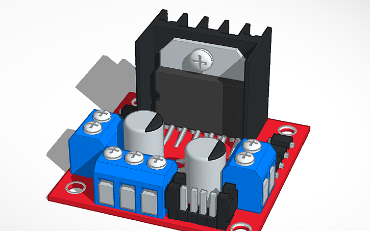 3D design ponte H - Tinkercad