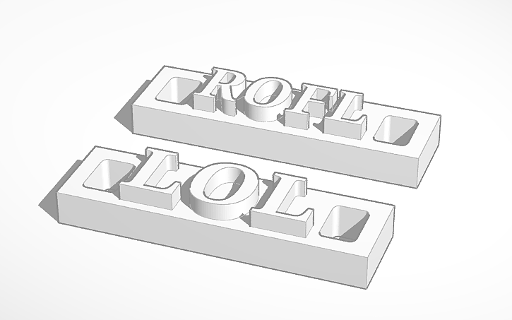 3D design name tags - Tinkercad