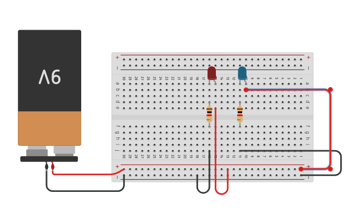 Circuit design Simple Circuits 1 - Tinkercad