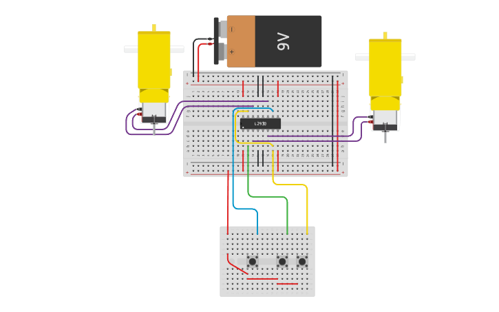 Circuit design Coche a control remoto - Tinkercad