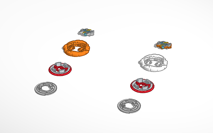 3D design Glide Ragnarok Beyblade Burst Sparking - Tinkercad