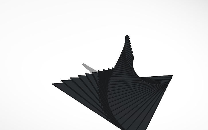 3D design Twisted Triangle - Tinkercad