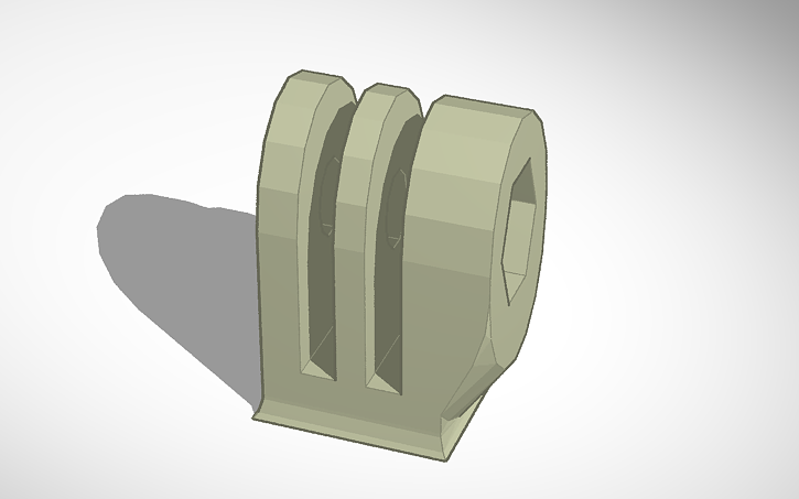 3D design GoPro Mount - Tinkercad