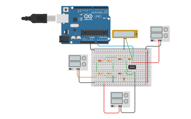 Circuit Design Instrumenatation Opamp Tinkercad