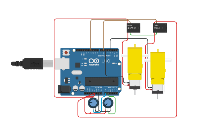 Circuit design Circuito para Joystick_tinkercad | Tinkercad