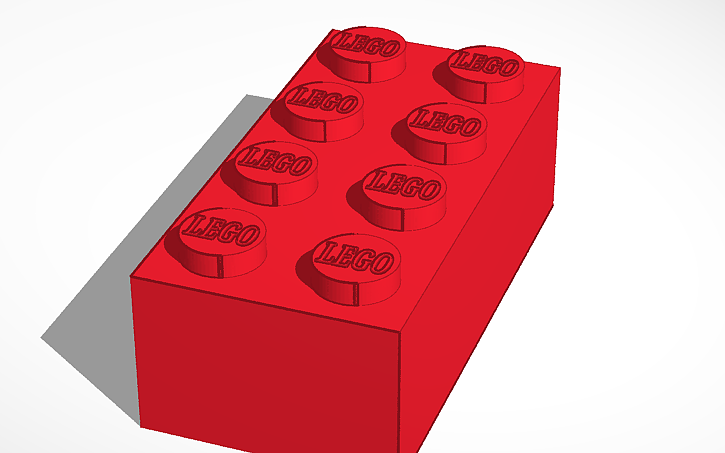 3D design 2x4 lego brick - Tinkercad