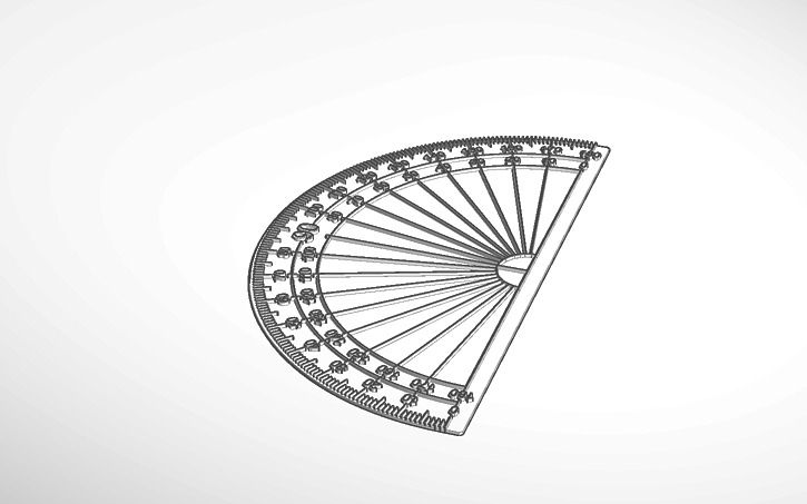 3D design Protractor - Tinkercad